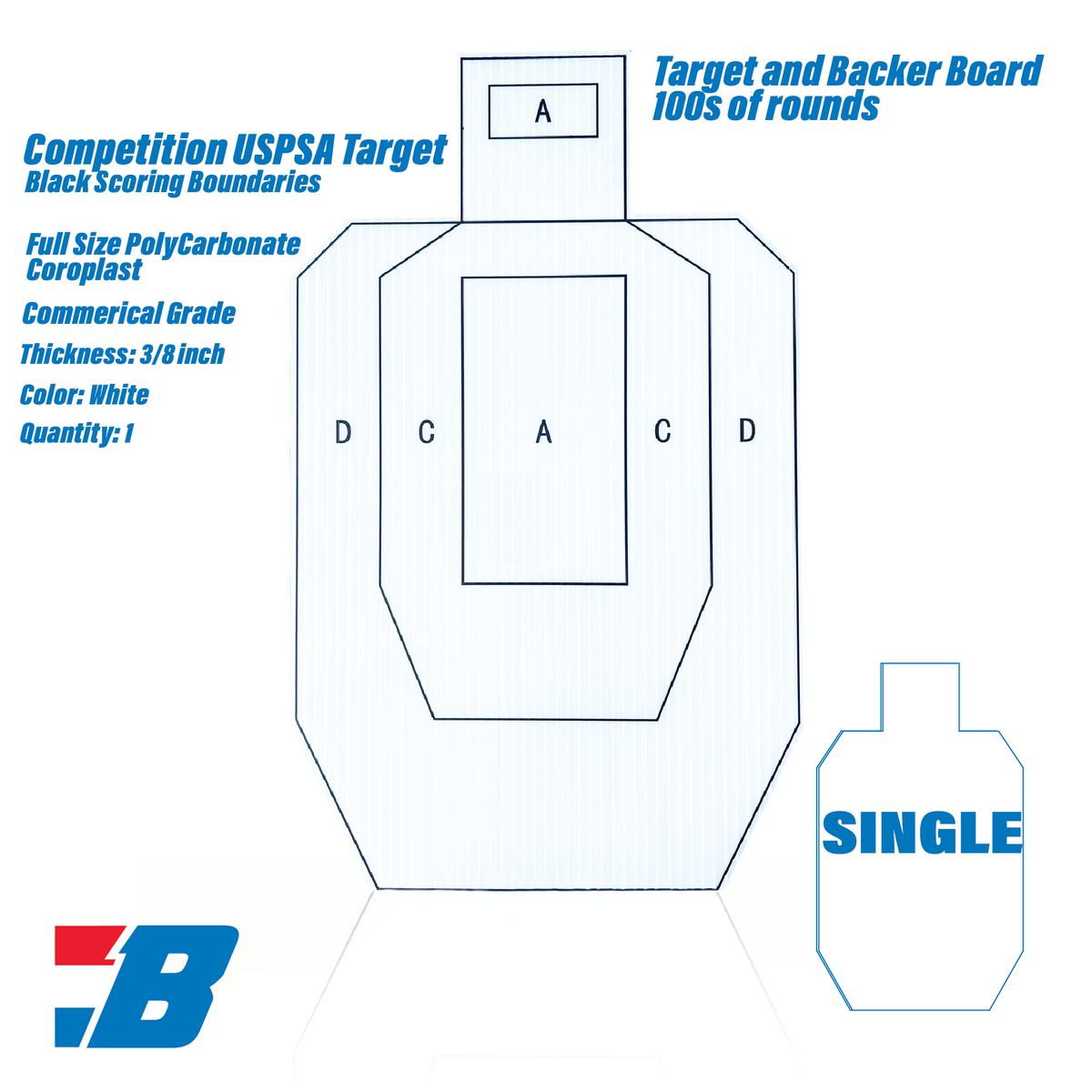 Coroplast Silhouette USPSA - 005 — BASH TARGET SUPPLY