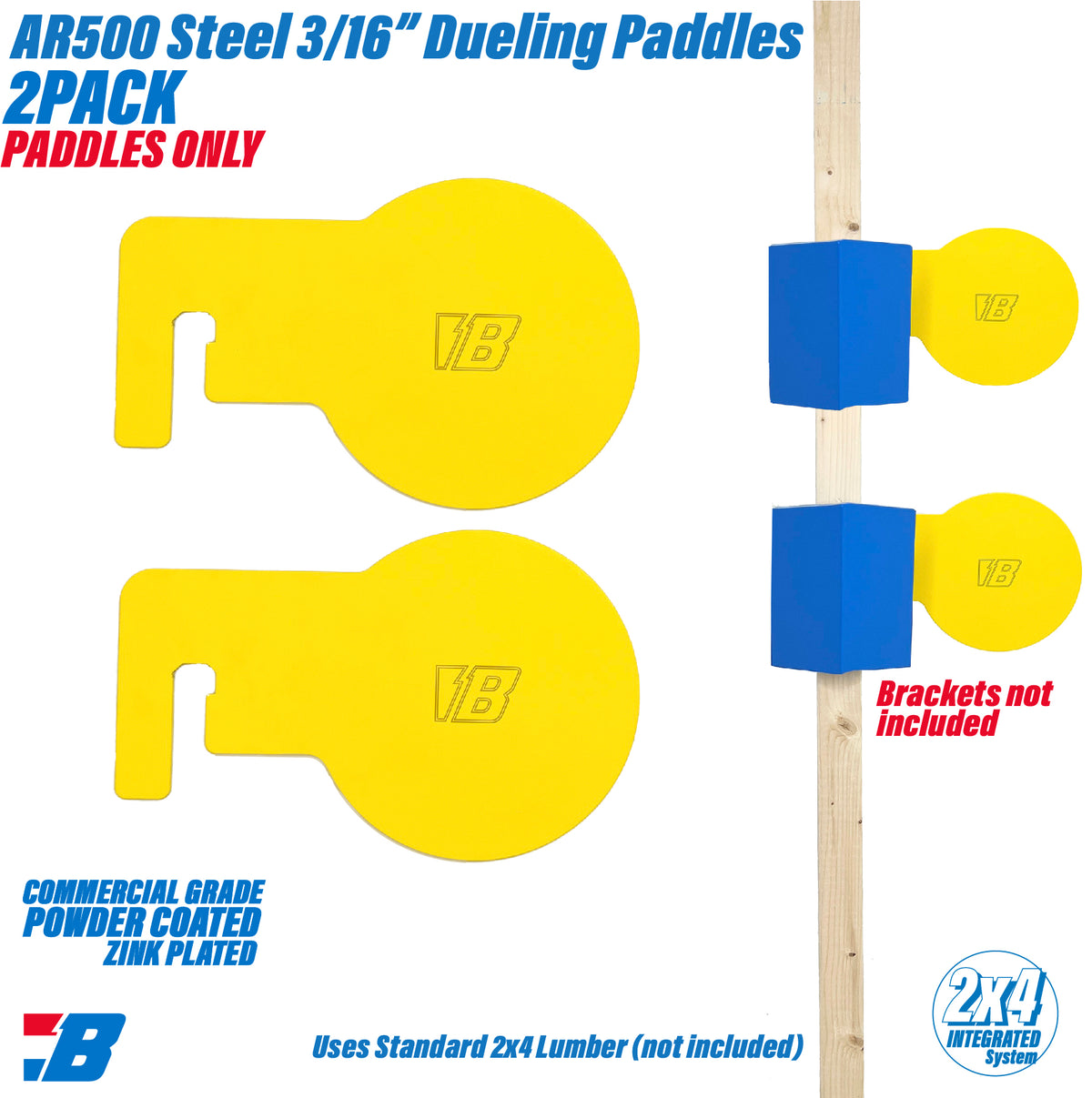 Dueling Paddles -ALL Thicknesses - PADDLES ONLY — BASH TARGET SUPPLY