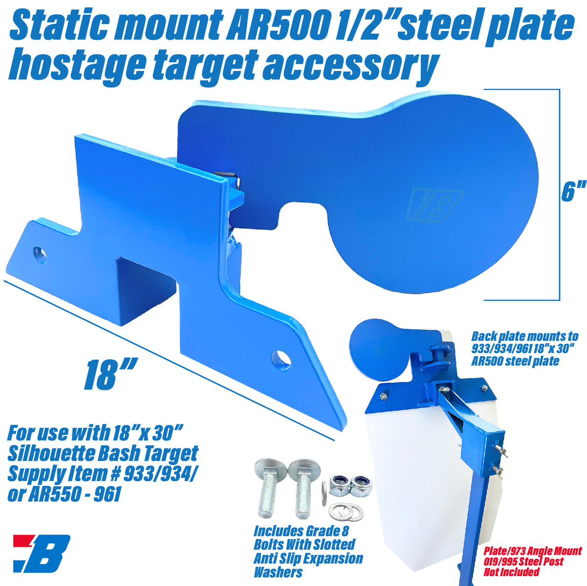 Static Mount Hostage: 18x30-1/2" - 026 — BASH TARGET SUPPLY