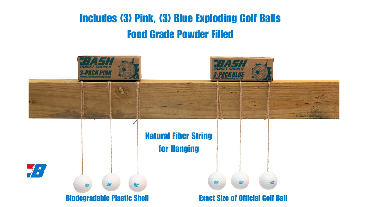 Exploding Golf Ball 6-Pack - 013 — BASH TARGET SUPPLY